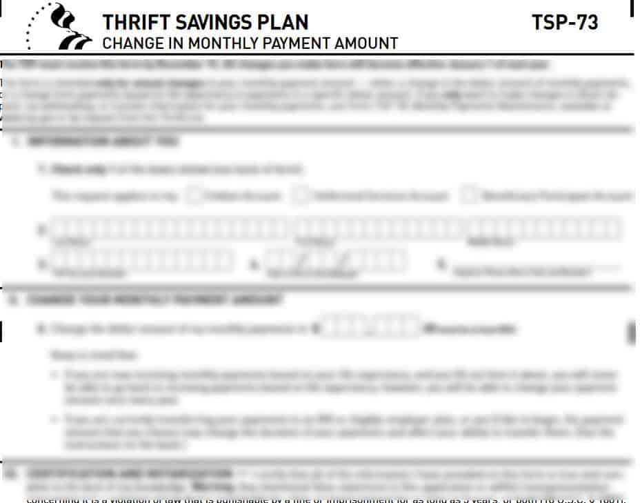 Deadline For Changing TSP Monthly Payments Is Dec 15 Deadline For Changing TSP Monthly Payments Is Dec 15